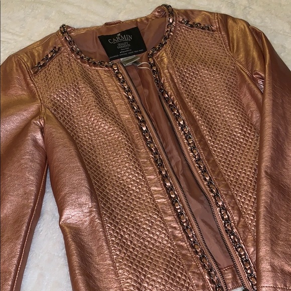Jackets & Coats | Rose Gold Jacket With Chain Detail | Poshmark